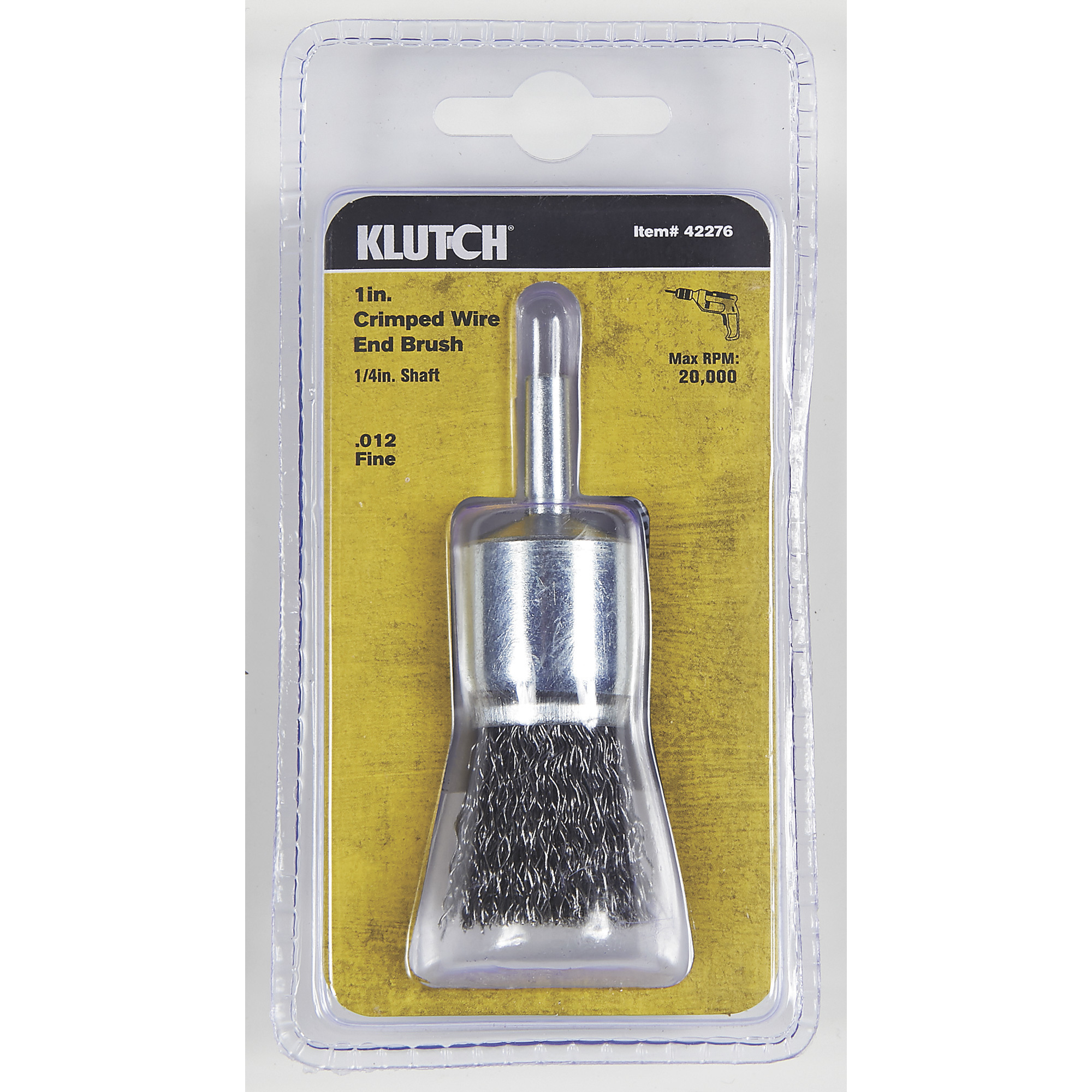 Klutch 1in. Fine Crimped Wire End Brush | Northern Tool